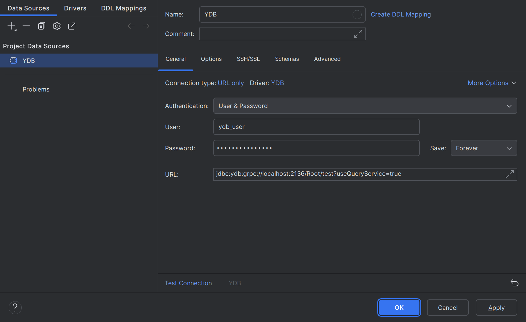 Подключение к YDB с помощью DataGrip | YDB
